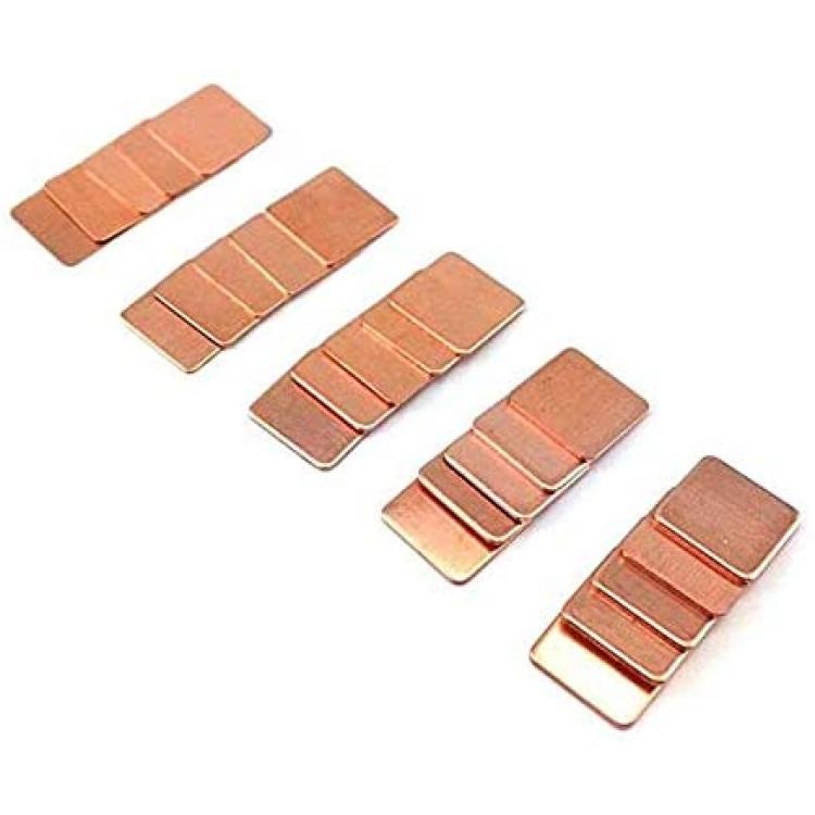 Easycargo 100pcs 12 Sizes 15mm Copper Pad Shim Thermal Kit, Pure Copper ...