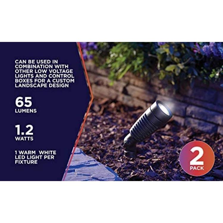 Moonrays 95557 1-Watt Low Voltage LED Outdoor Landscape Metal Spot ...