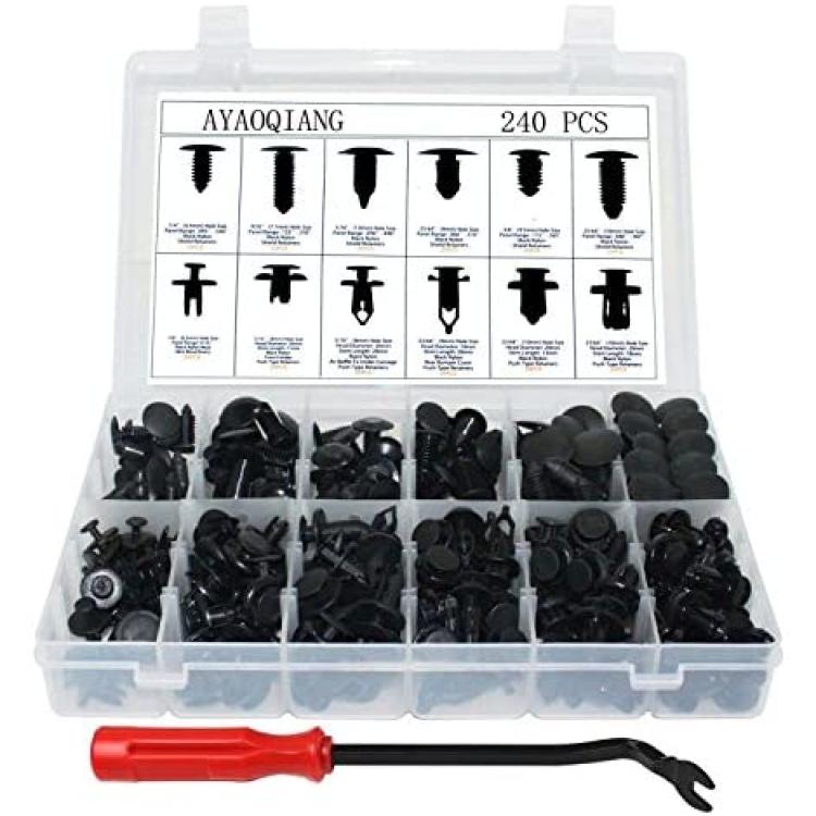 240 Pcs Push Retainer Kit and Free Fastener Remover,Assortment ...